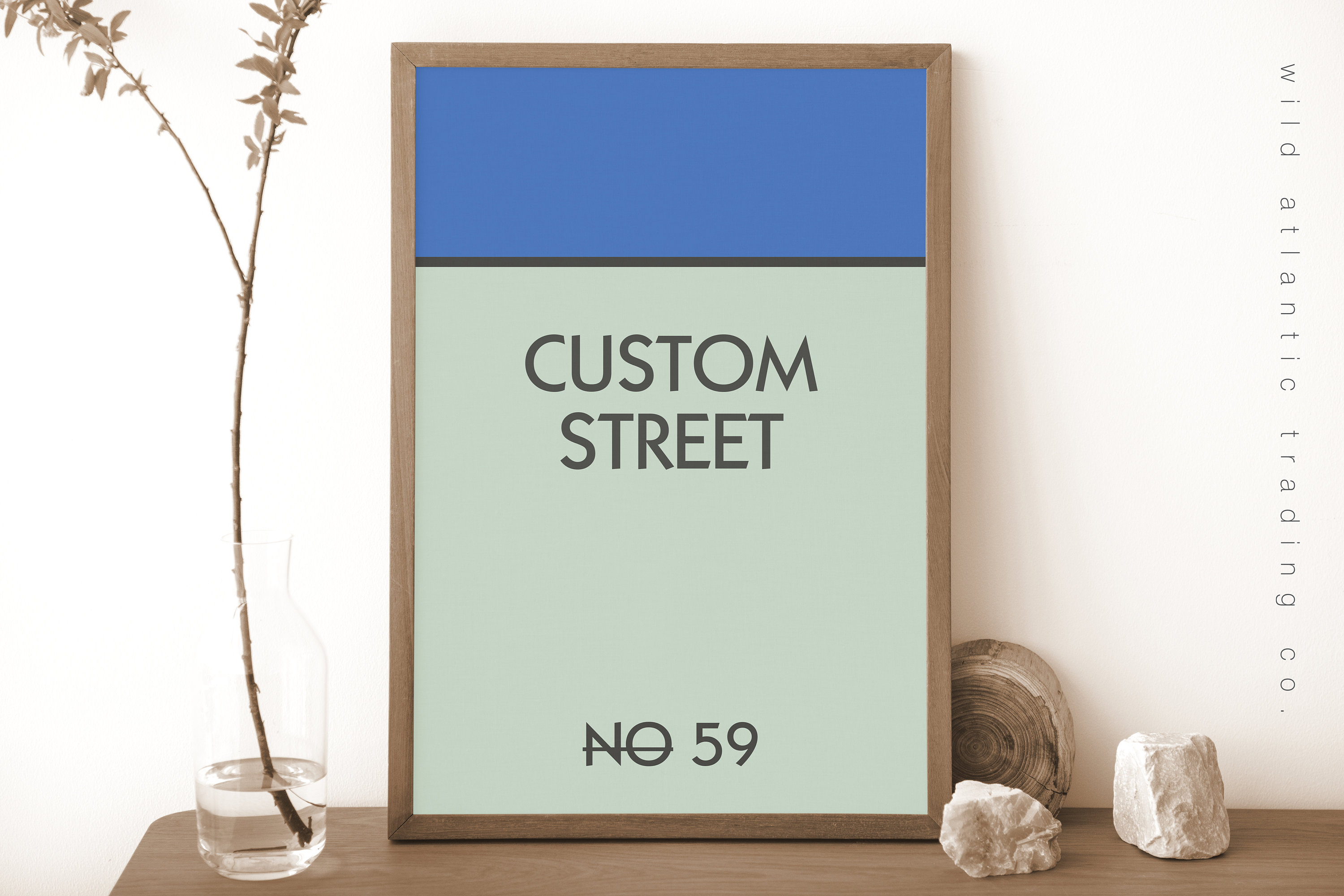 Printable Personalized Monopoly Street Name & Number Print - Etsy