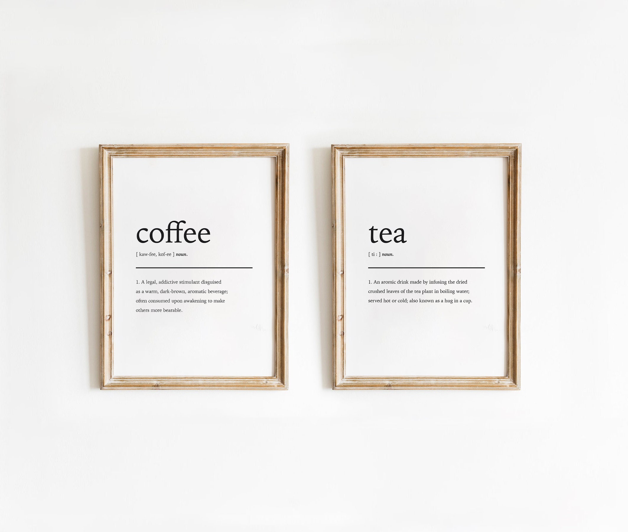 Printable Coffee & Tea Dictionary Definition 2 Pack Digital - Etsy