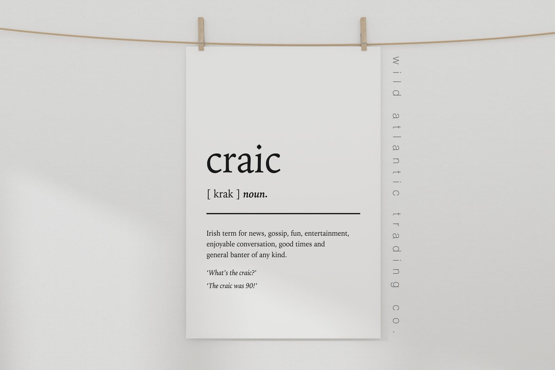 Printable Craic Definition Print Norn Iron / Irish Slang - Etsy
