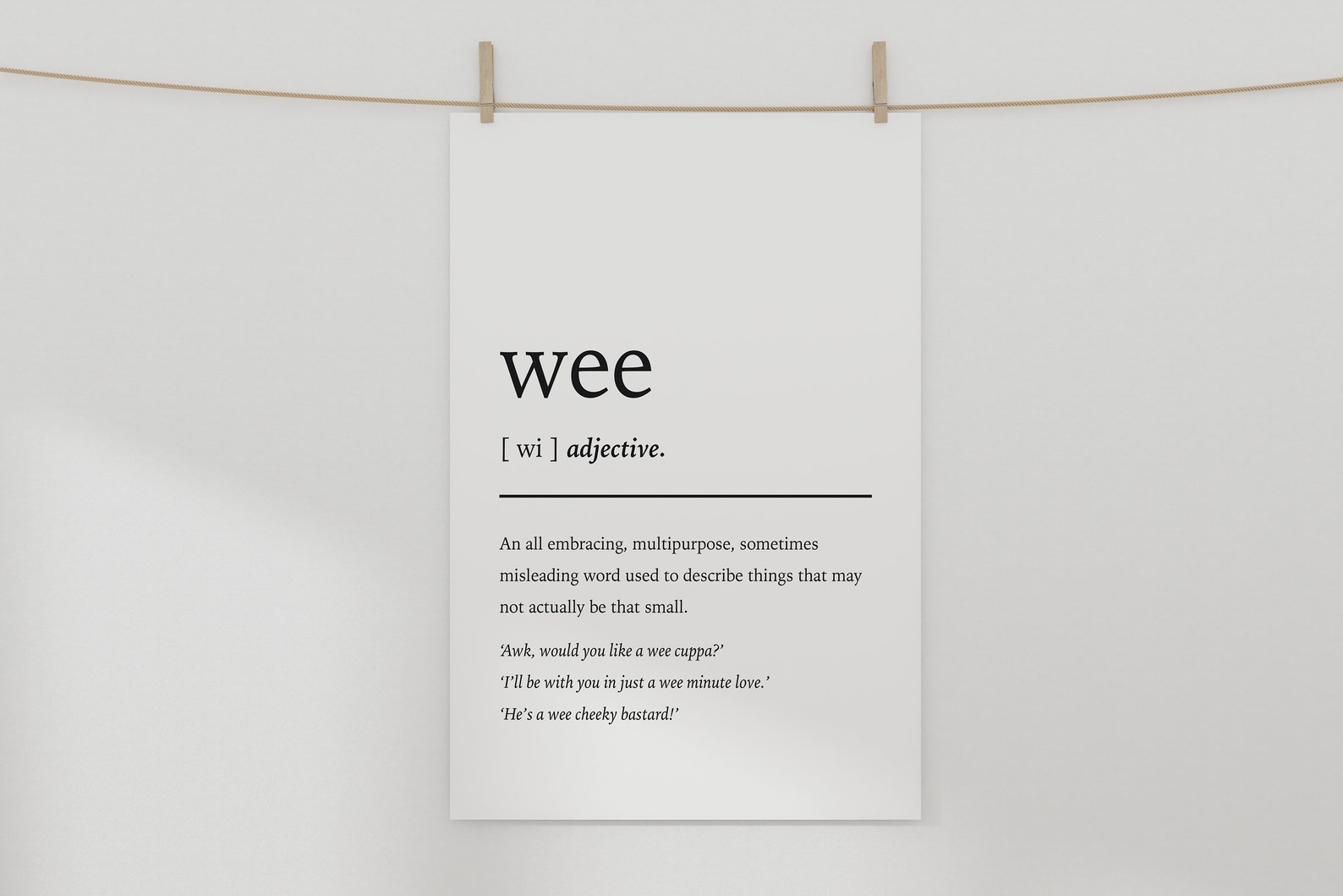 Printable Wee Definition Print Norn Iron / Irish Slang - Etsy UK