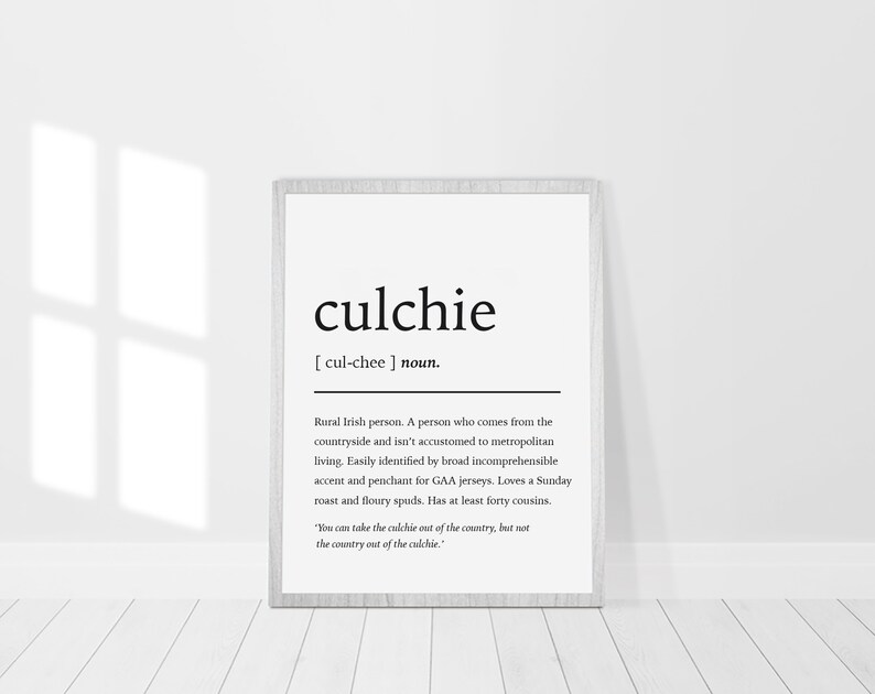 Printable Culchie Definition Print Norn Iron / Irish Slang - Etsy