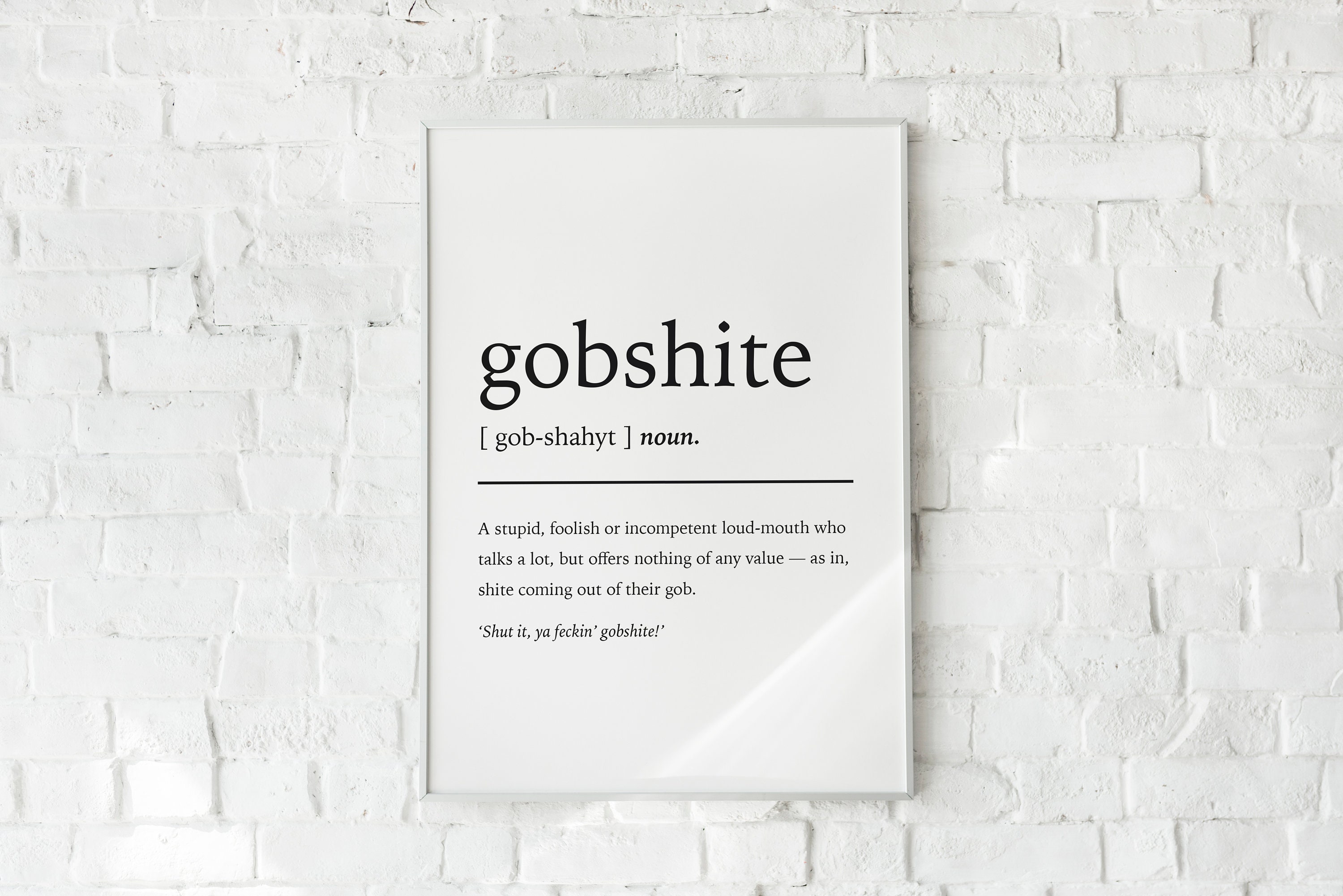 Printable Gobshite Definition Print / Norn Iron / Irish Slang | Etsy