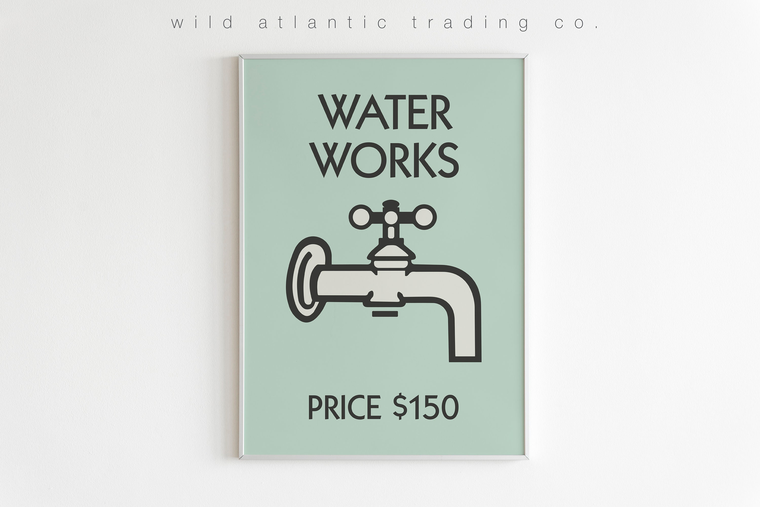 Printable Monopoly Inspired Water Works Retro Print Dollar in - Etsy