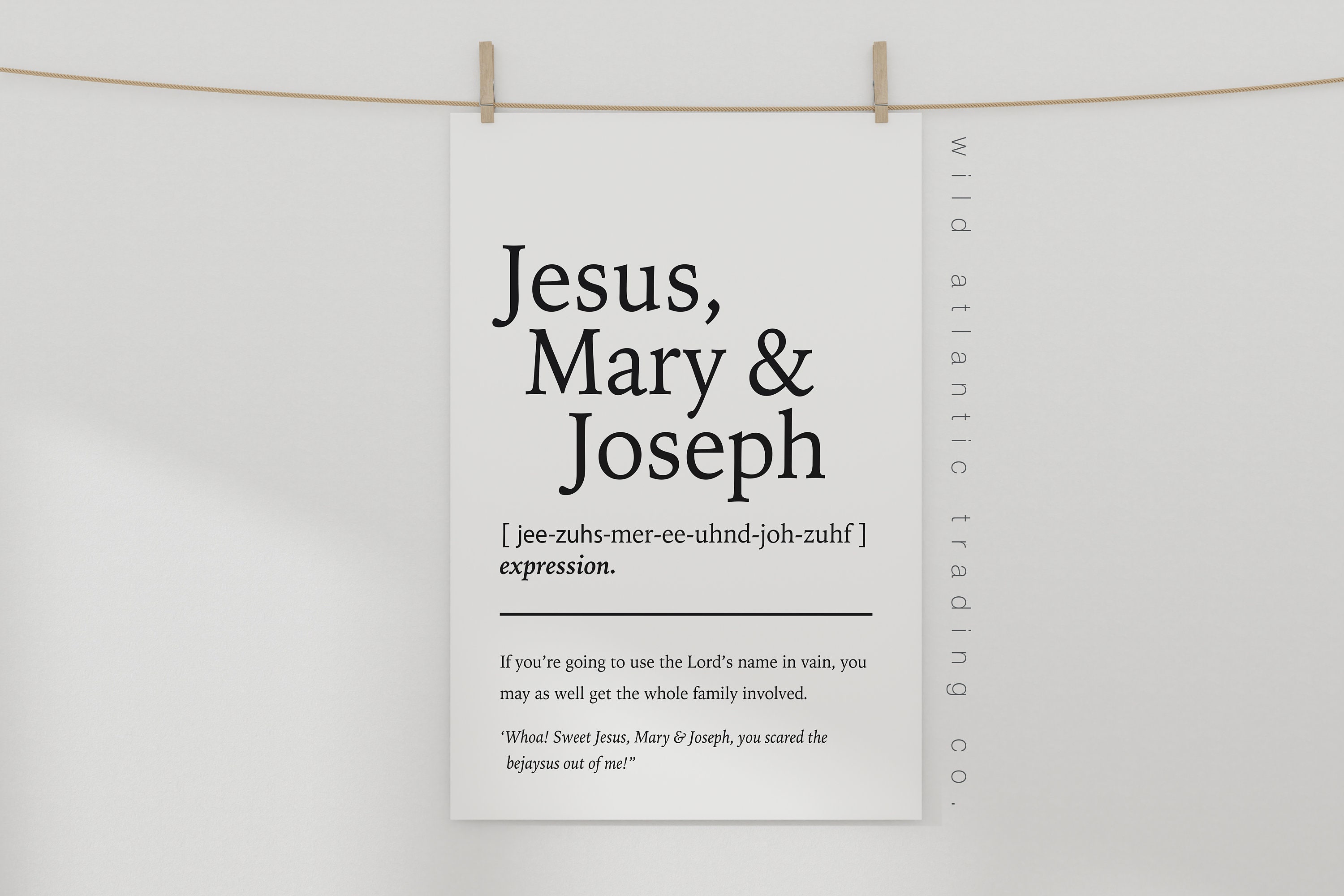 Printable Jesus Mary and Joseph Definition Print Norn Iron - Etsy