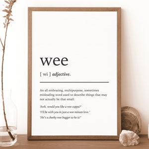 Printable Wee Definition Print Norn Iron / Irish Slang, Sayings Print ...