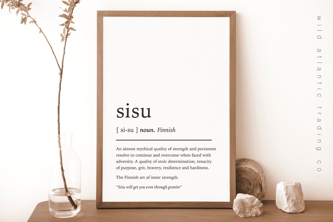 Printable Sisu Definition Print, Finnish Wall Art, Living Room Decor ...