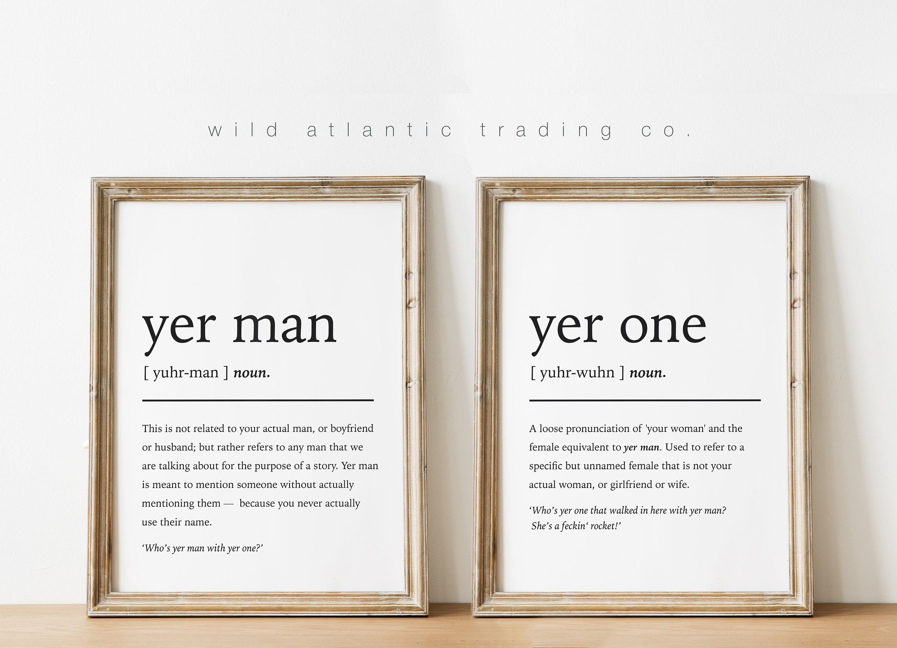 Printable Yer Man & Yer One Definition Prints | Norn Iron, Irish Slang ...