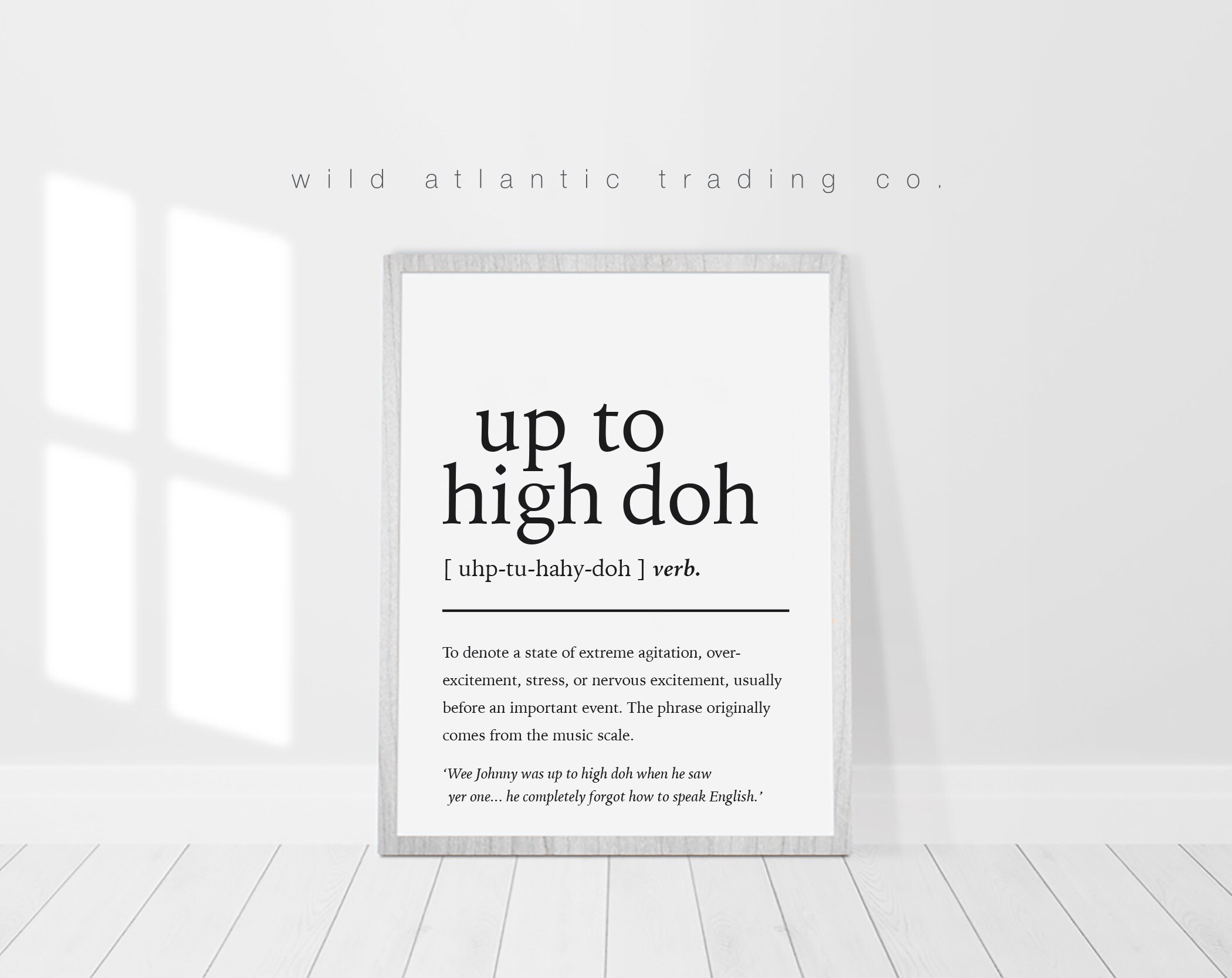 Printable up to High Doh Definition Print Norn Iron / Irish Slang ...