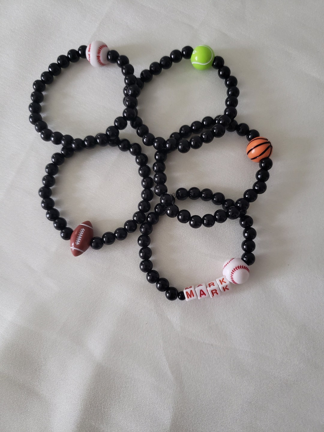 Sports Beads Bracelet , Kids Bracelet , Toddler Bracelets , Little Boys ...