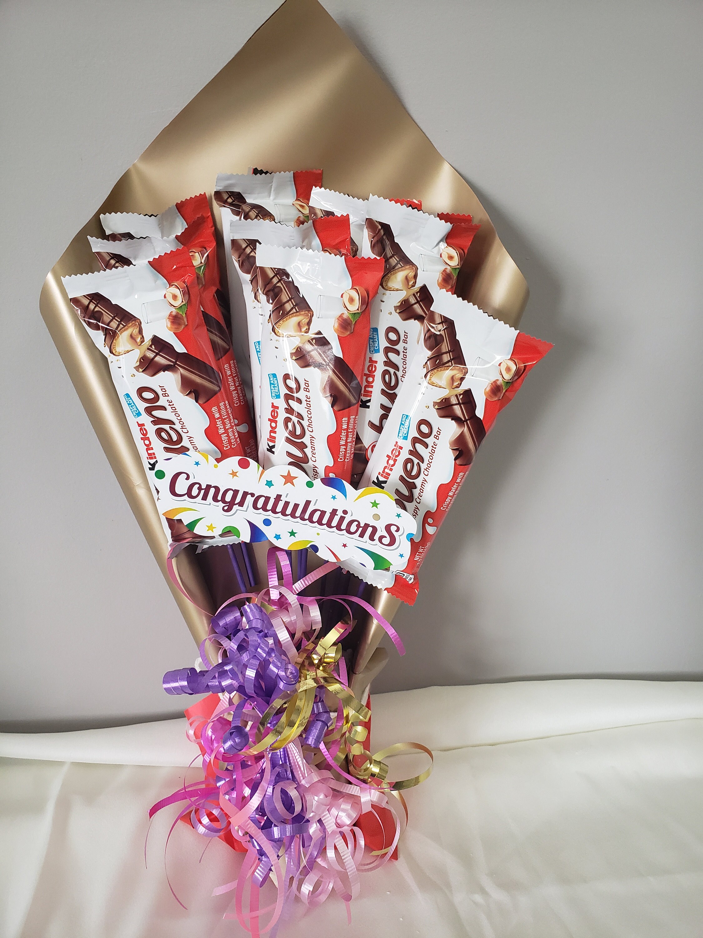 Kinder Joy Bueno Chocolate Bar Candy Bouquet Gift College Acceptance ...