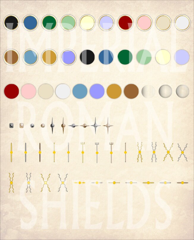 Round Imperial Roman Shields for Game Counter and Miniature Shields - Etsy