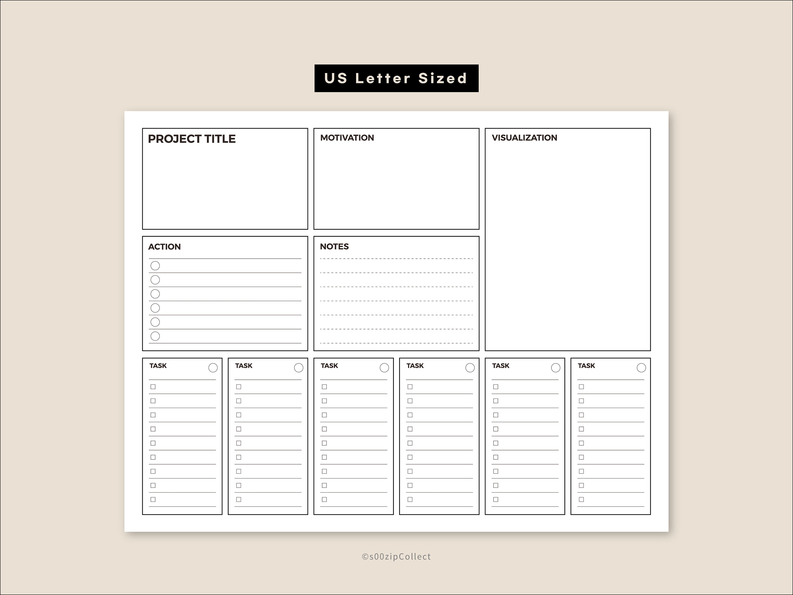 Project in One Page | A4, A3, A2, US Letter Sized | Project Poster ...