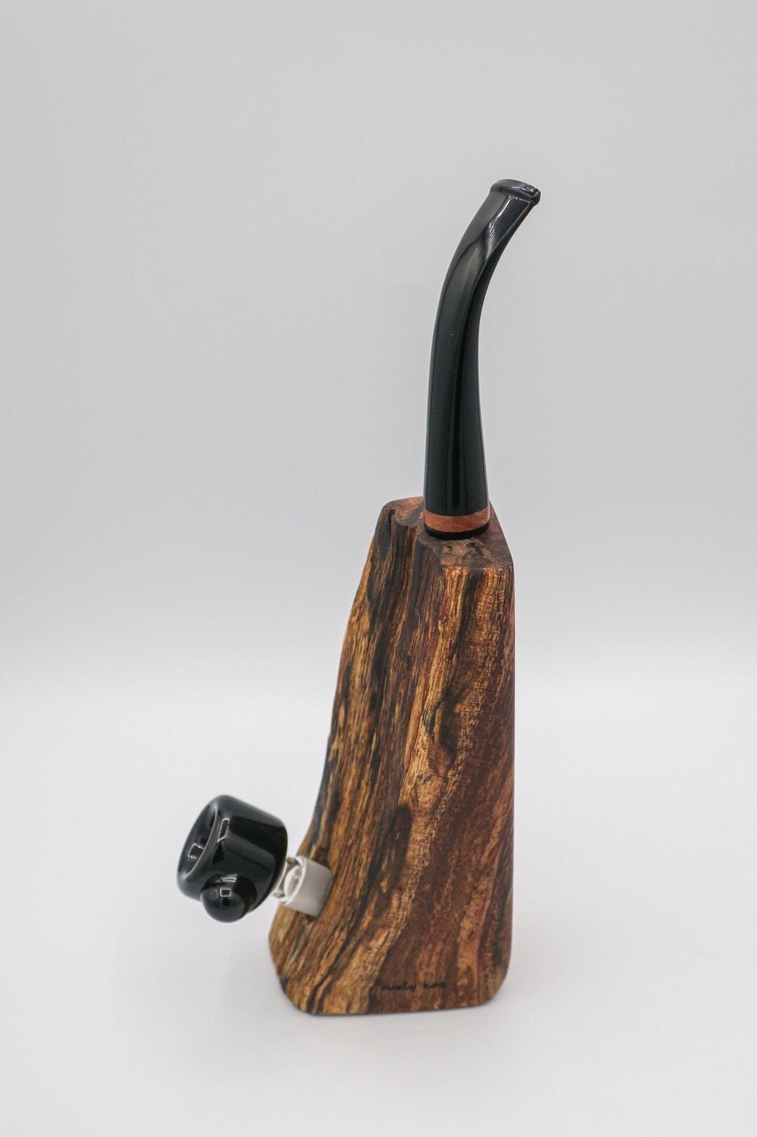 Hawaiian Curly Koa Wood Pipe With Glass Bowl, Hand Carved in Hawaii - Etsy