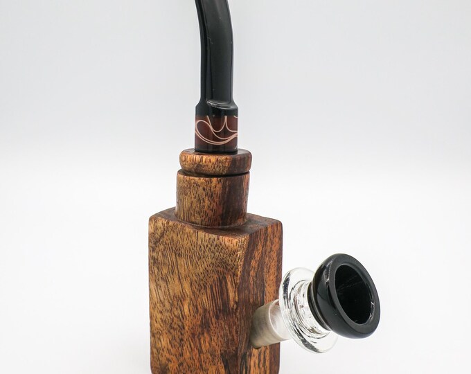 Hawaiian Curly Koa Wood Pipe With Glass Bowl, Hand Carved in Hawaii - Etsy