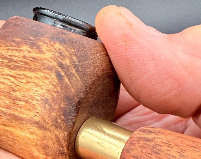 Hawaiian Curly Koa Wood Pipe With Glass Bowl, Hand Carved in Hawaii - Etsy