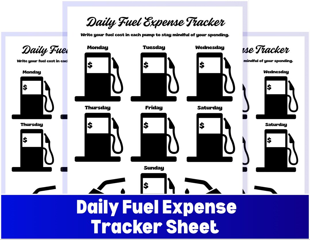 Gas Tracker Printable | Fuel Expense Log | Daily Mileage & Gas Spending ...