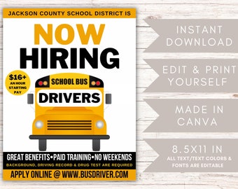 Bus Driver Flyer - Etsy