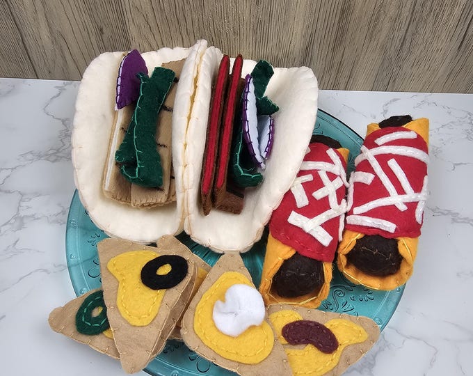 Felt Mexican Food Favorites, Pretend Play Food - Etsy