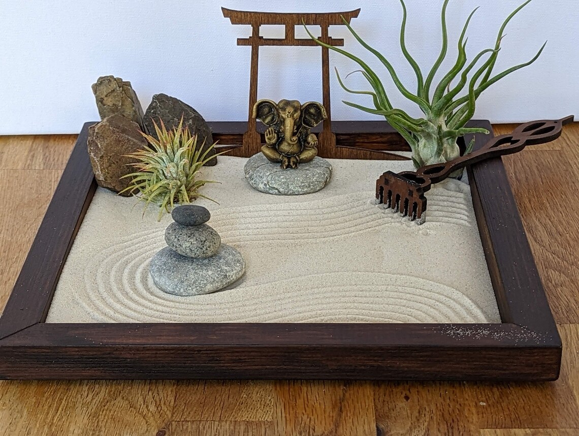 XL Large Zen Garden Made of Oiled FSC Solid Wood With Buddha/ganesha ...