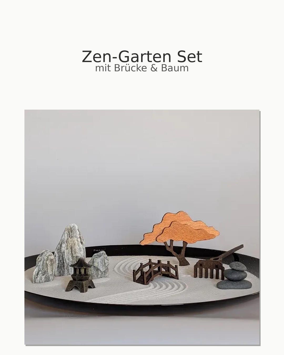 Large Zen Garden Bowl With Bonsai Tree & Lantern – Japanese Sand Garden ...