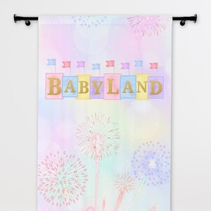 Babyland Backdrop Curtain, Baby Shower Party Backdrop, Theme Park ...