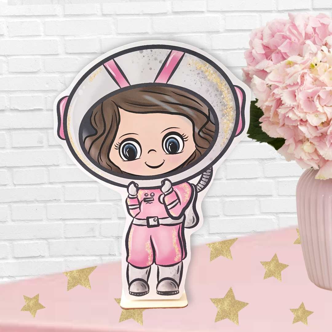 Pink Astronaut Girl Party Prop, Tabletop Display Prop, Solar System ...