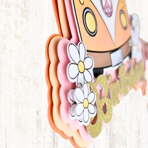 Groovy Van Cake Topper, Happy Birthday Retro Party, Daisy 1st Birthday ...