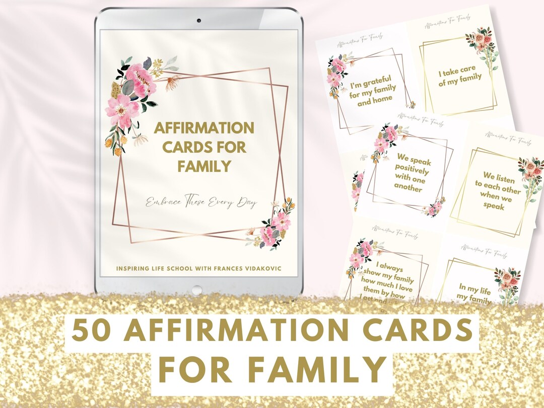 50 Affirmation Cards for Family Success Digital Download - Etsy