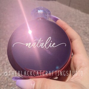 Personalized Glitter Flask With Diamond Lid - Etsy