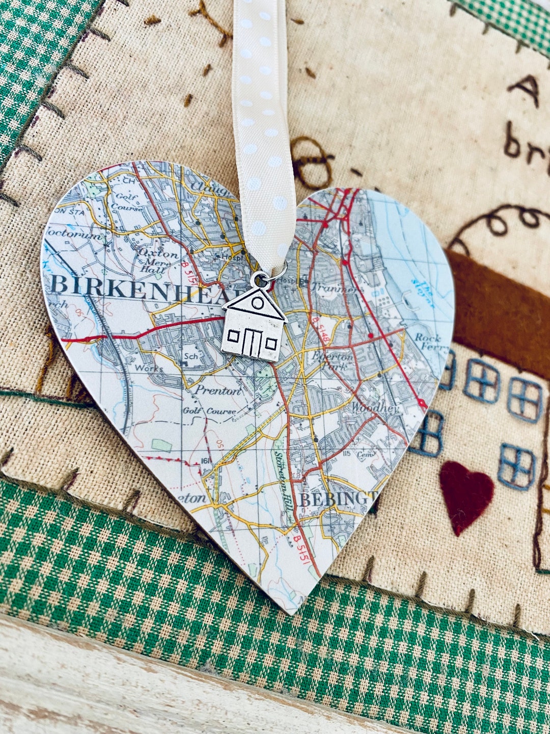 Personalised New Home Heart Map Decoration - Etsy