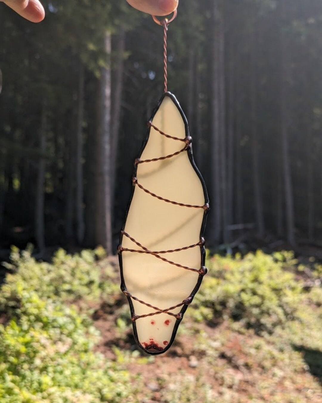 Body Bag Stained Glass // Halloween Suncatcher // Spooky Glass Art ...