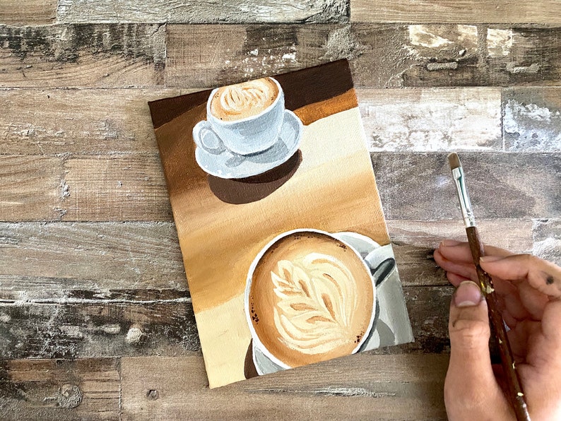 6/30 Mocha for Two Please ORIGINAL ARTWORK 5 X - Etsy