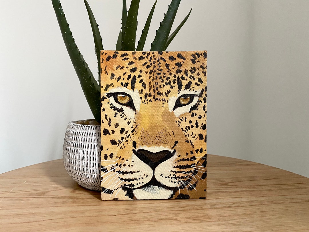 Leopard Original Painting / Mini Painting, Leopard Art, Leopard ...