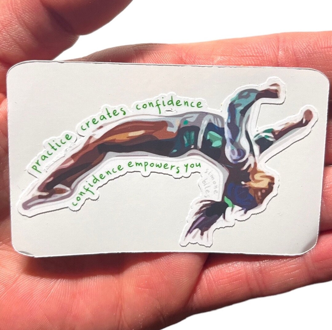 Simone Biles Gymnastics Confidence Empowers You Olympian Stickers (2 ...