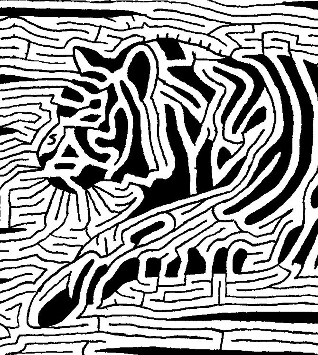 Siberian Tiger Inspired Hand Drawn Tiger Maze - Etsy Canada