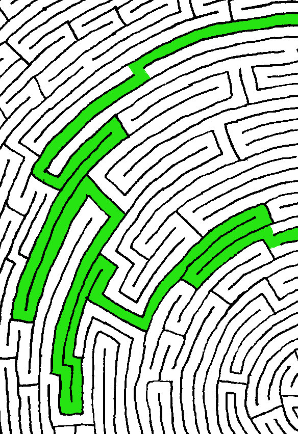 Well Inspired Hand Drawn Circular Maze - Etsy