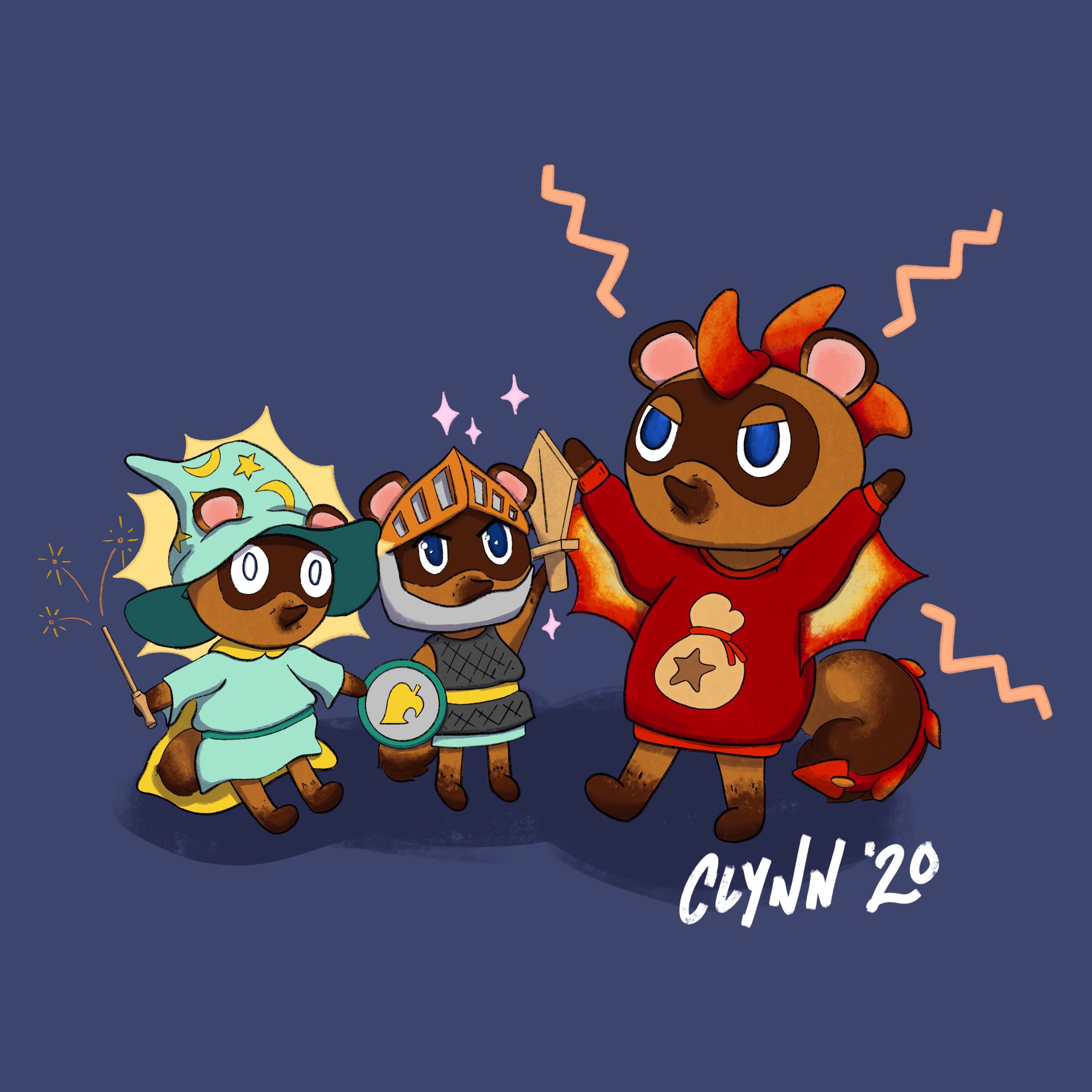 ACNH Nook Family D&D Sticker - Etsy