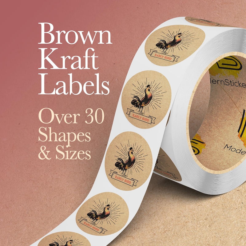 Kraft Stickers - Etsy