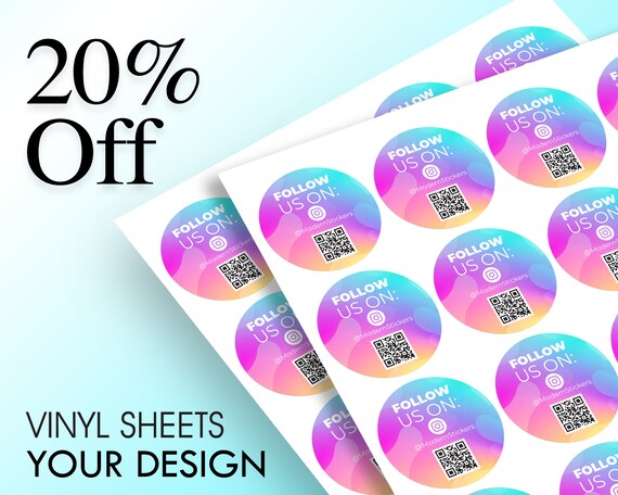 Premium Vinyl Stickers on A Sheet: High Resolution Printing - Etsy