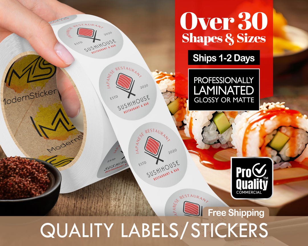 Product Labels/sticker on A Roll: We Print Your Design | Premium Gloss ...