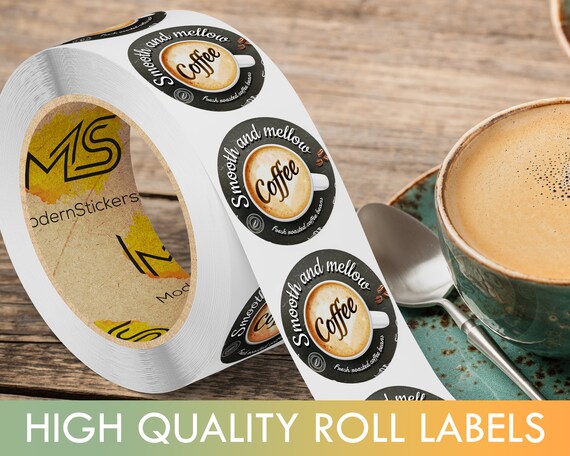 Custom Labels Stickers on A Roll: We Print Your Design - Etsy
