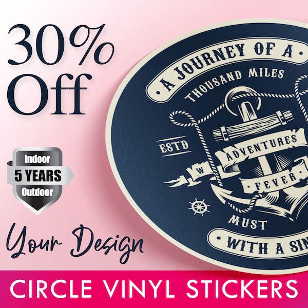Custom Circle Stickers - Etsy
