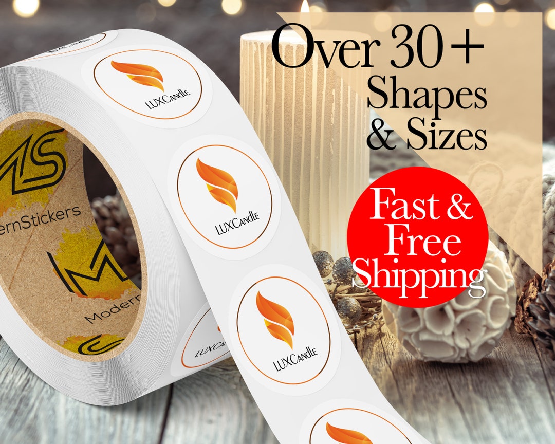 Custom Roll Labels Stickers: We Print Your Design Premium - Etsy