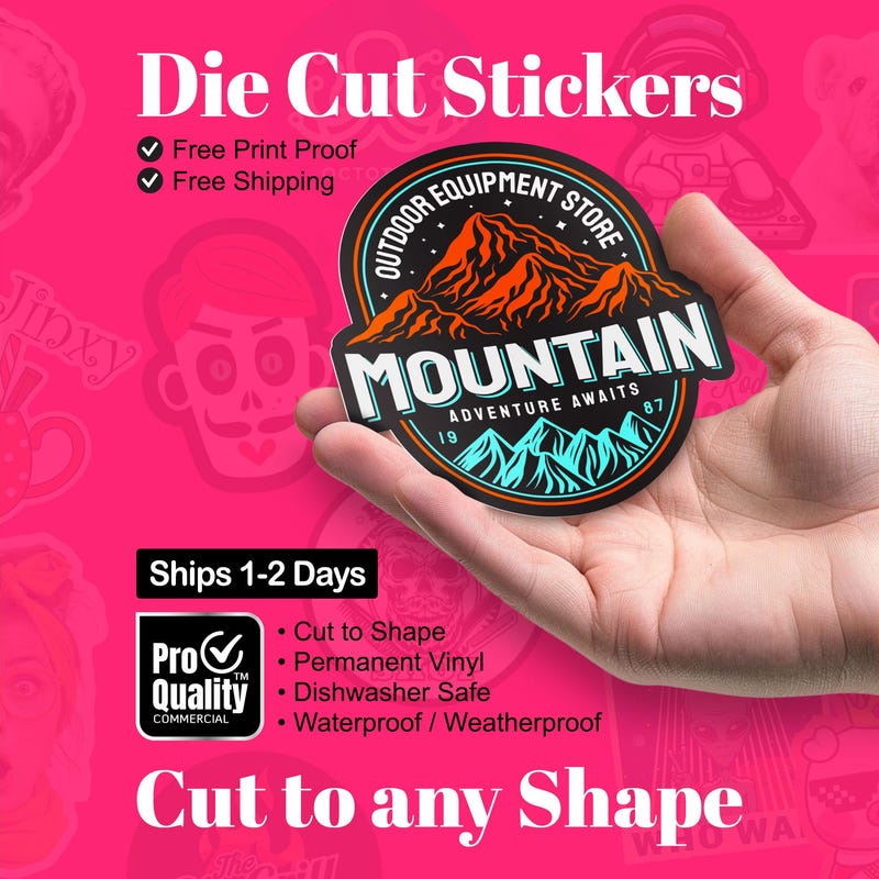 Custom Contour Cut Stickers - Etsy