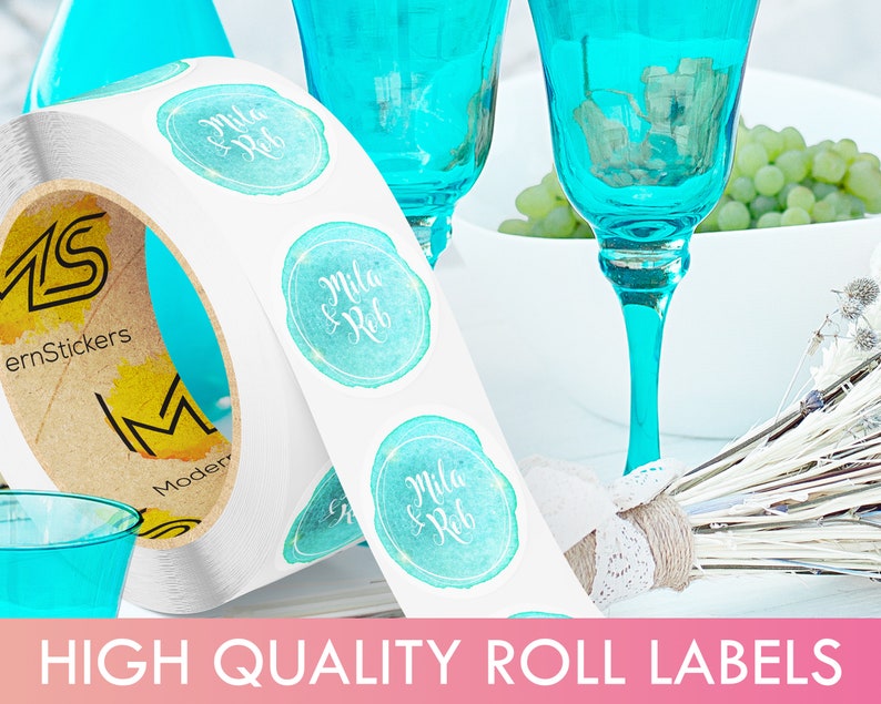 Custom Stickers Custom Labels on A Roll: We Print Your Design - Etsy