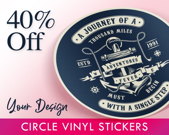 Circle Vinyl Stickers/labels Waterproof We Print Your - Etsy