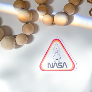 NASA Worm Rocket Sticker Retro NASA Laptop Sticker Water - Etsy