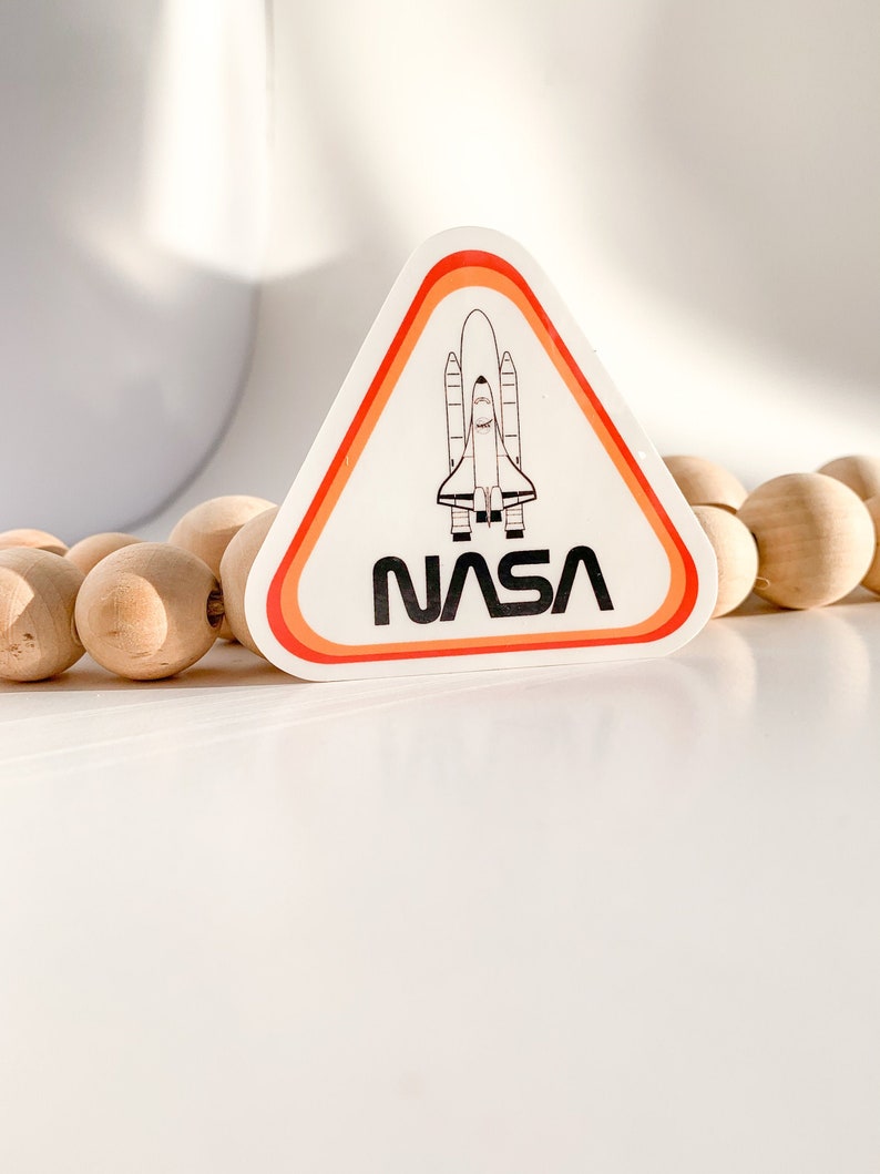 NASA Worm Rocket Sticker Retro NASA Laptop Sticker Water - Etsy