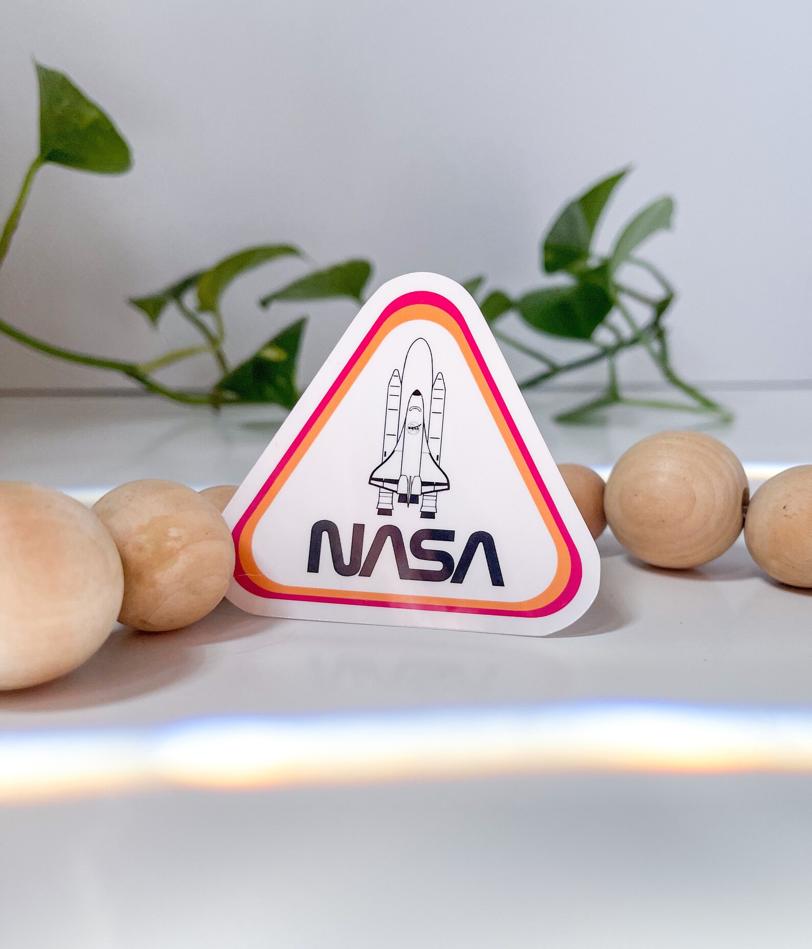 NASA Worm Rocket Sticker Retro NASA Laptop Sticker Water - Etsy