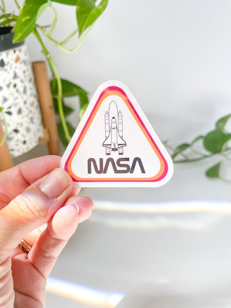 NASA Worm Rocket Sticker Retro NASA Laptop Sticker Water - Etsy